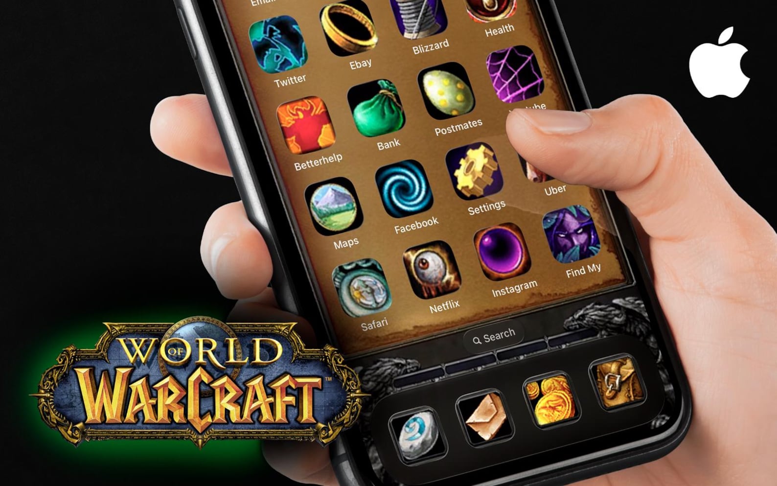 World of Warcraft Phone Theme Design Pack - Ios 26 Custom Icon Base ...