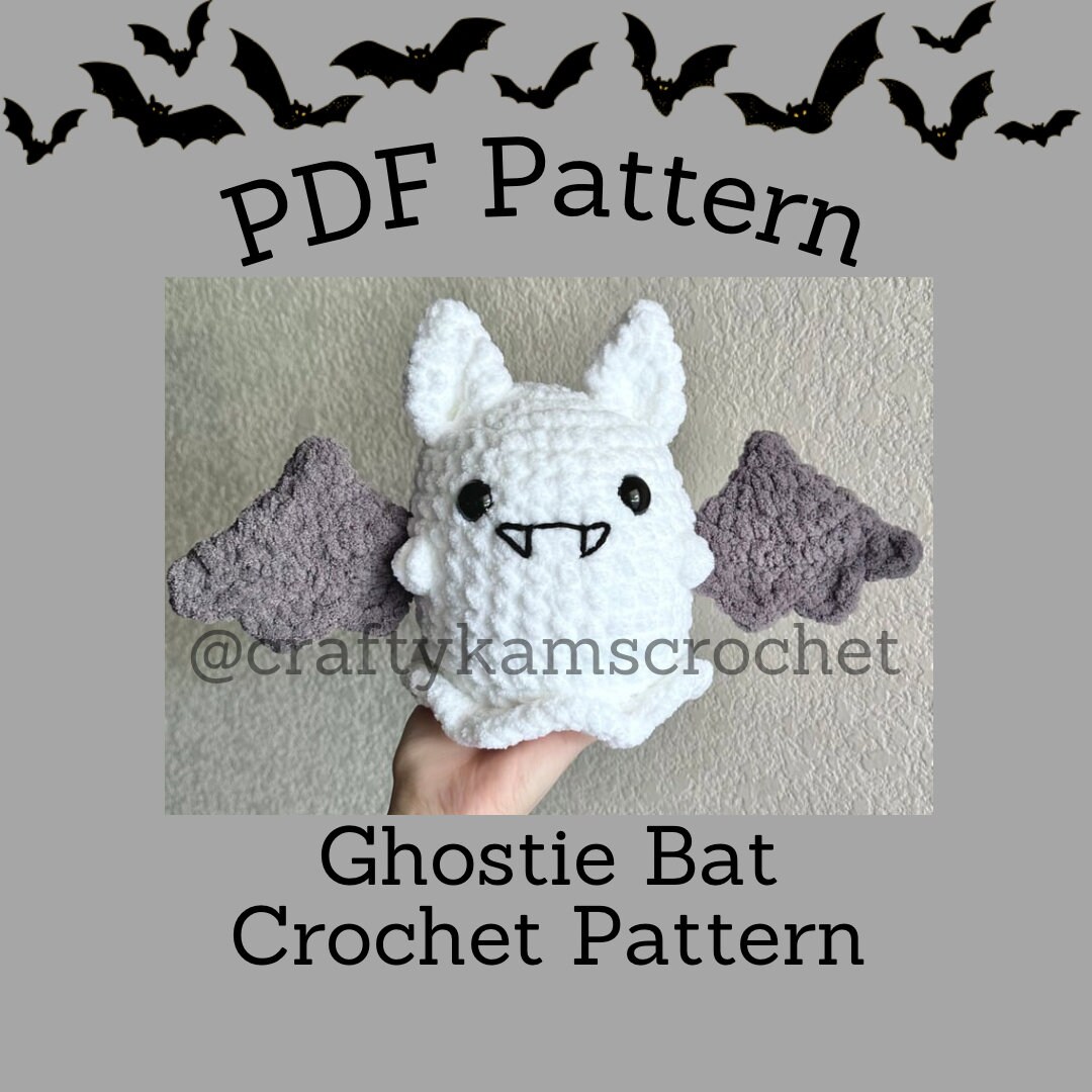 Ghostie Bat Crochet Pattern, Bat Ghost Pattern, Ghost Bat Pattern ...