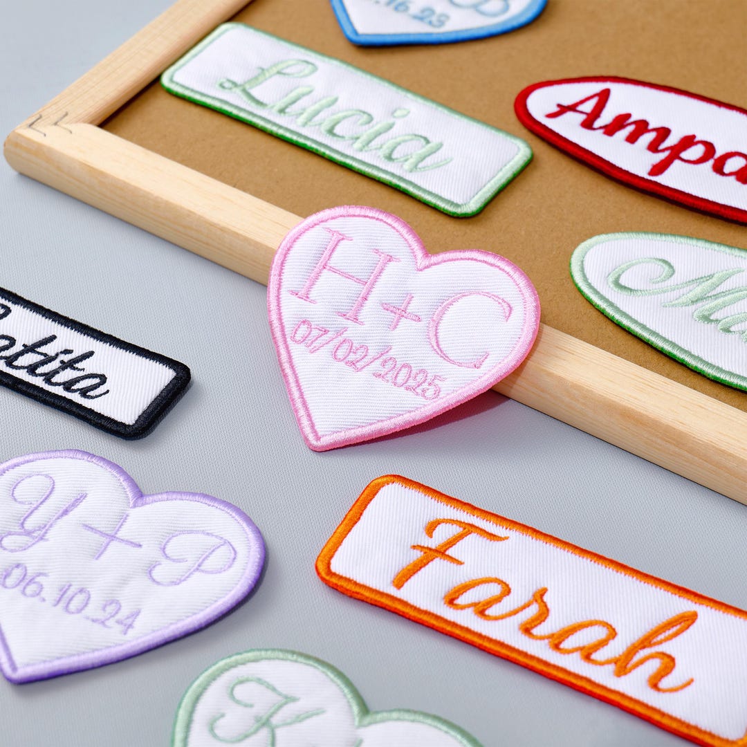 Personalized Name Embroidered Iron on Name Tag, Uniform Name Patch ...