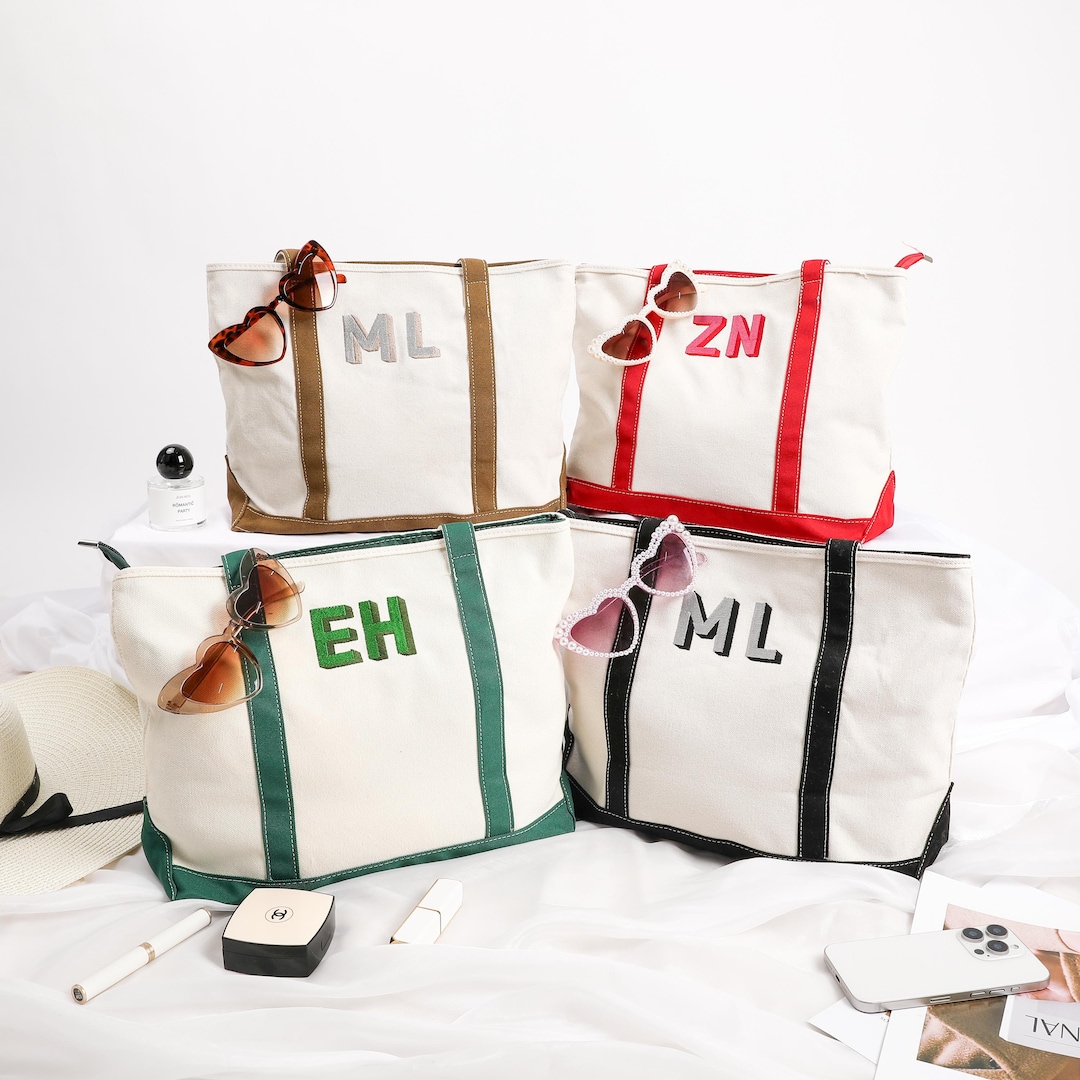 Custom Beach Tote Bag, Personalised Tote Bag, Name Tote Bag, Bridesmaid ...