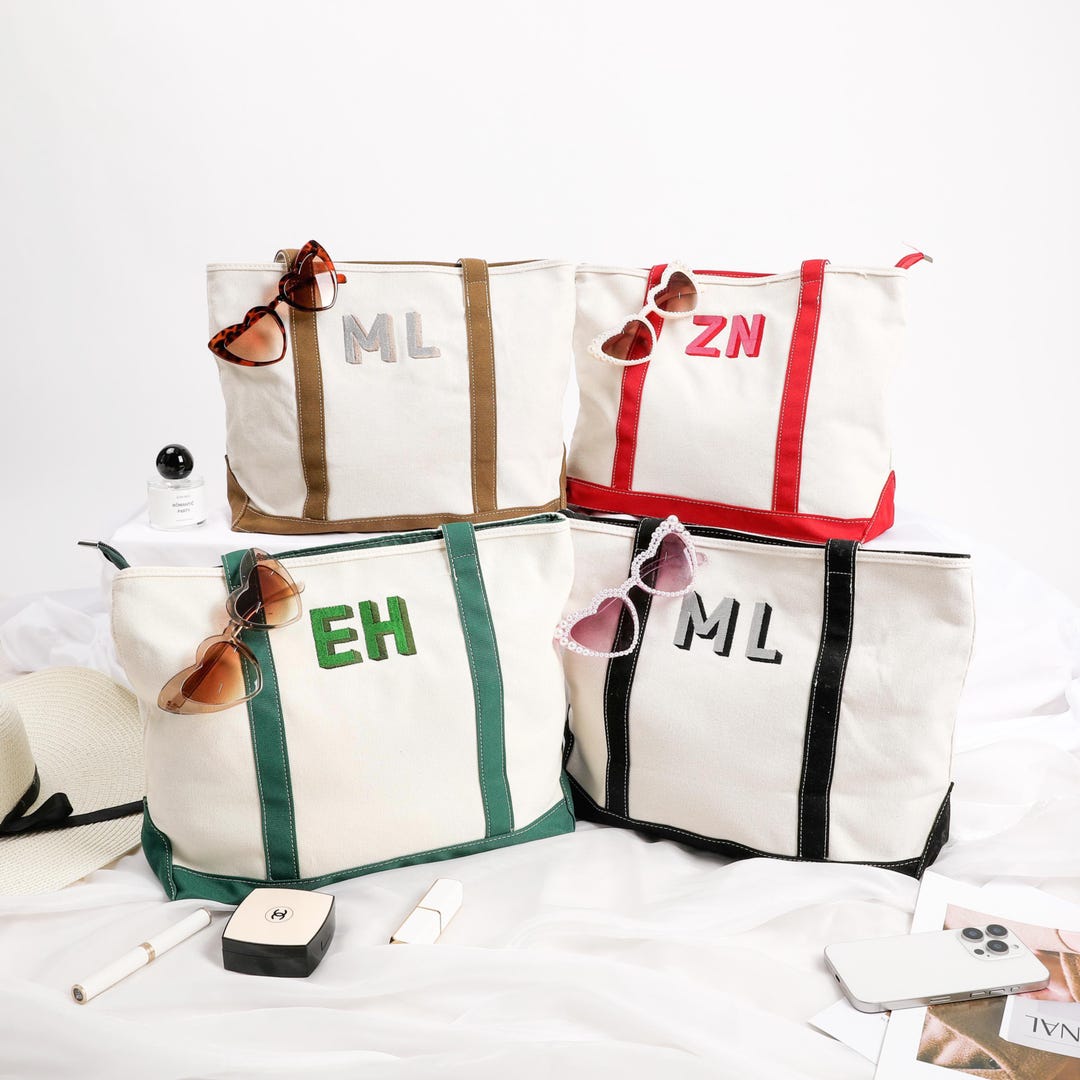 Custom Beach Tote Bag, Personalised Tote Bag, Name Tote Bag, Bridesmaid ...