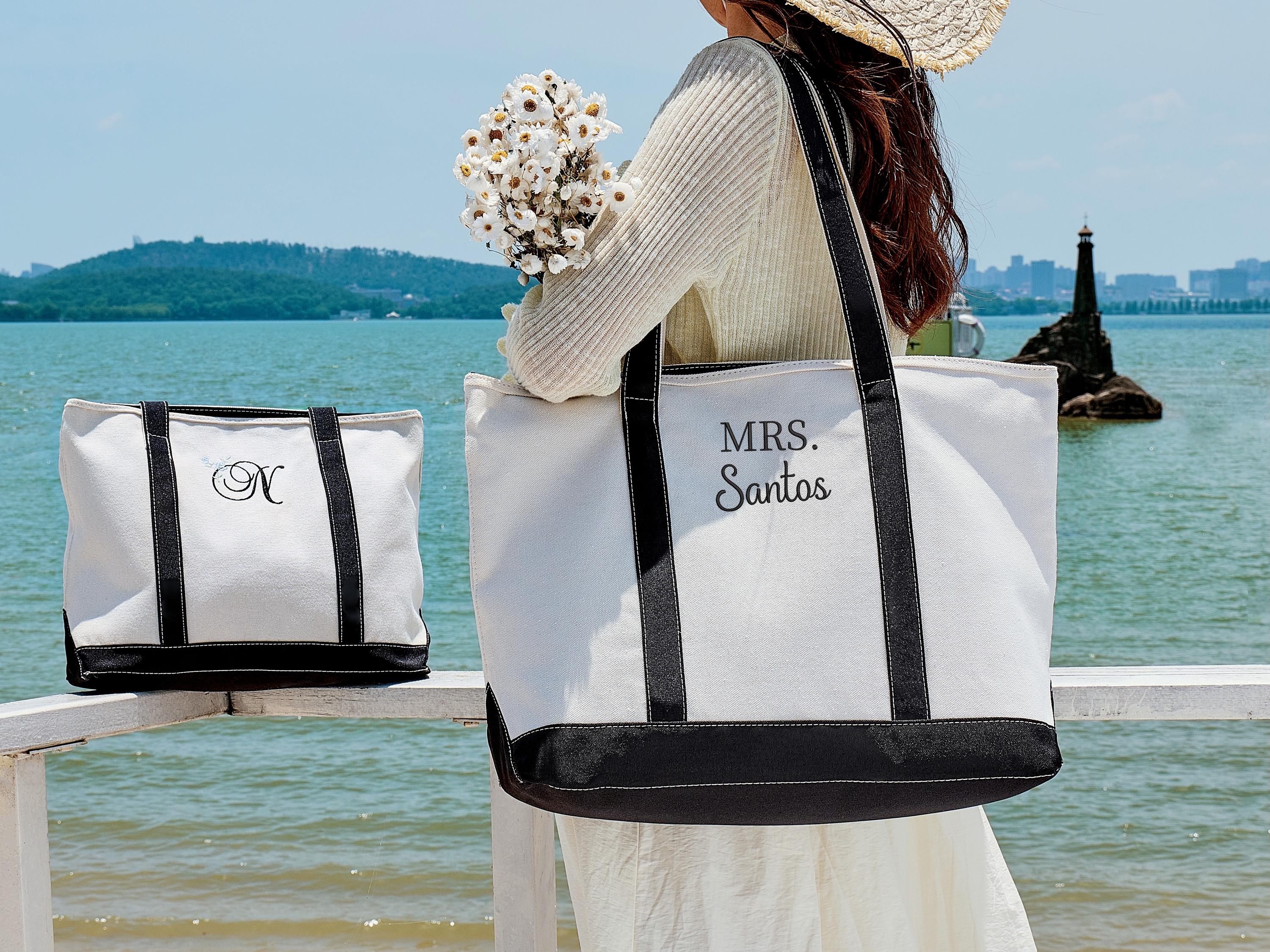 Custom Initials Tote Bag Bridesmaid Tote Bag Personalised Canvas Tote ...