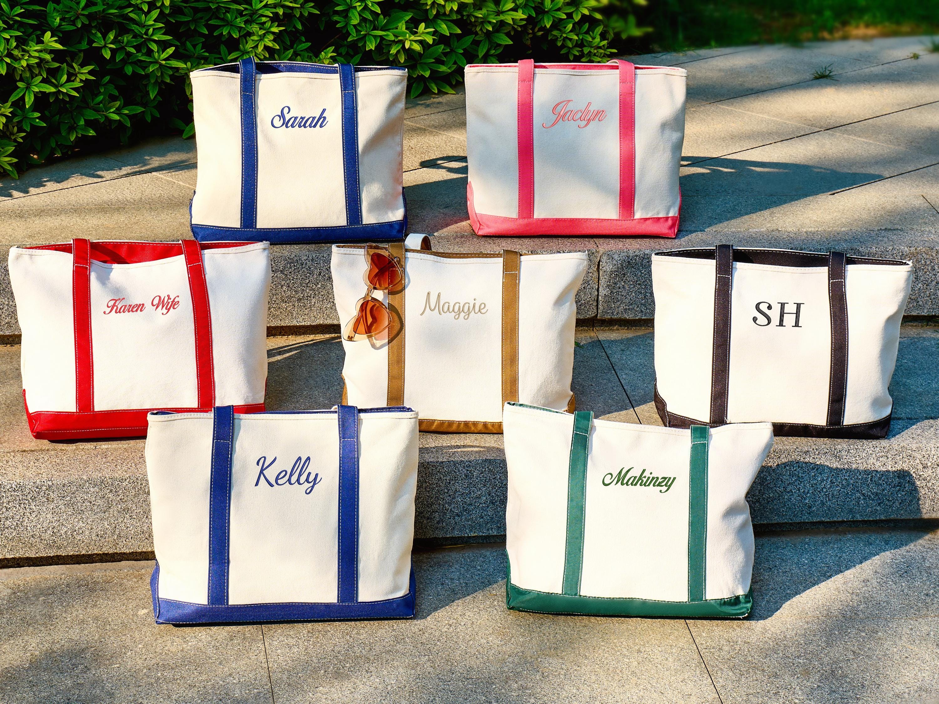 Custom Initials Tote Bag Bridesmaid Tote Bag Personalised Canvas Tote ...