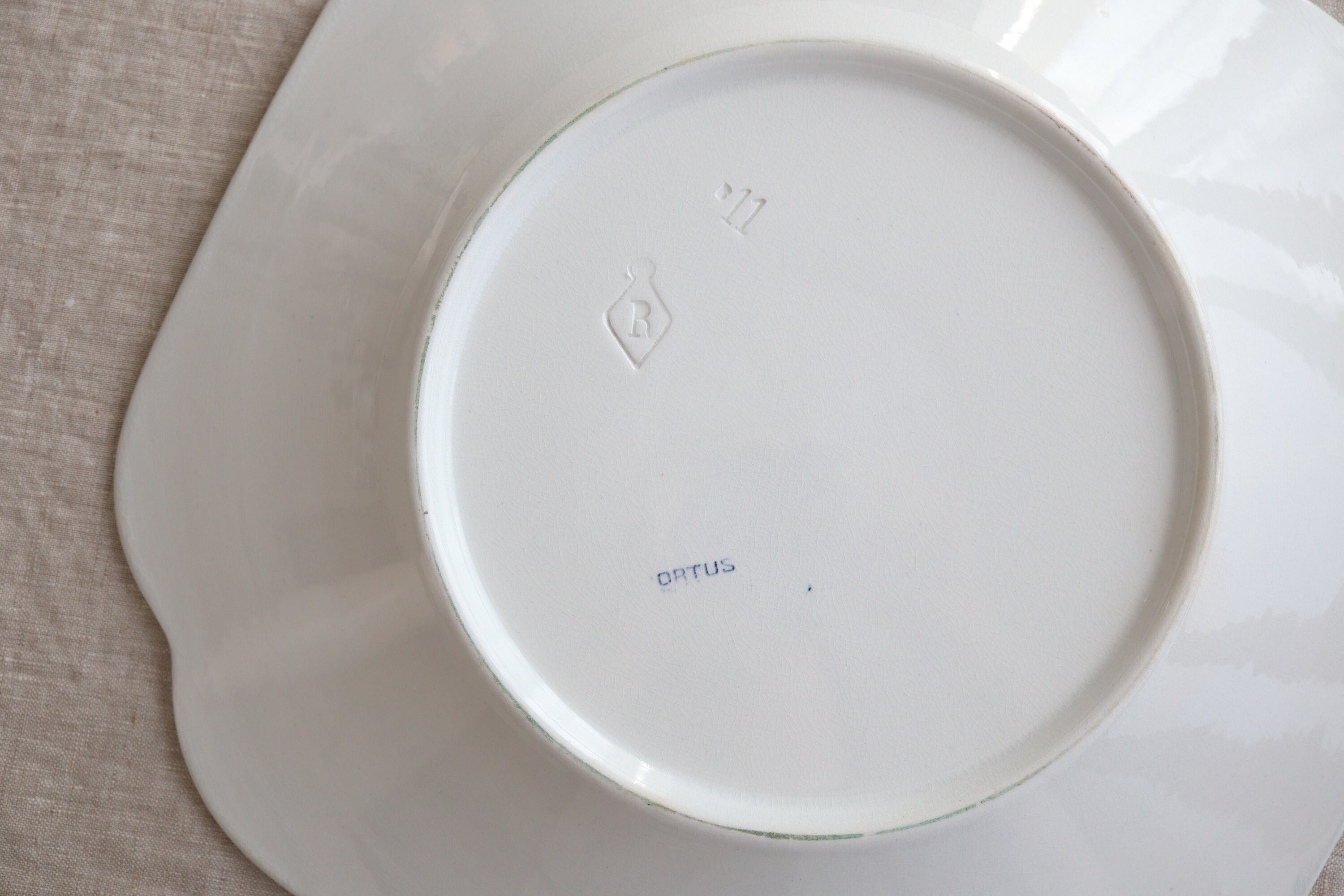 Antique Petrus Regout Ortus Platter: Holland Earthenware, Blue Floral ...