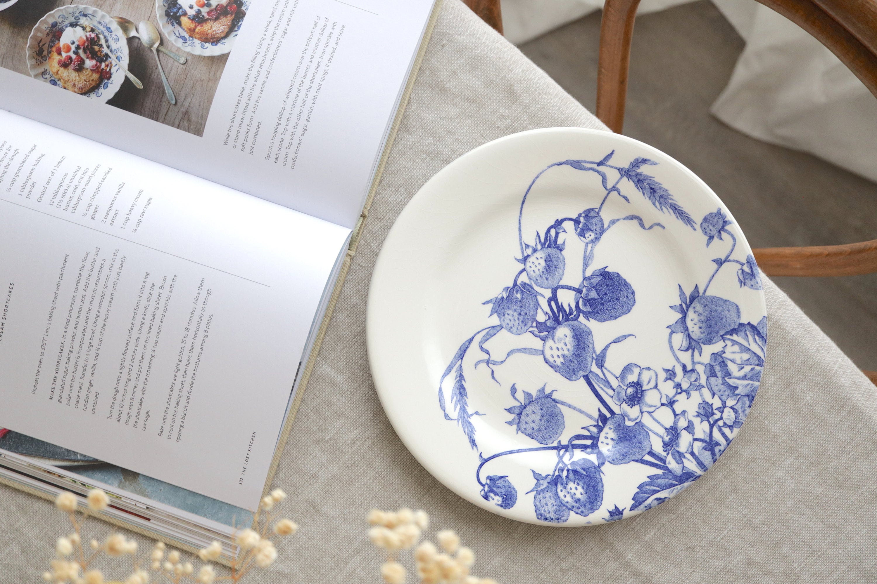 Vintage GIEN Primrose Bordier Blue Strawberry Made in France - Etsy