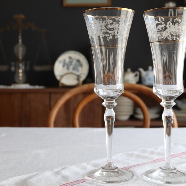 Mikasa Gold Rim Wine Glasses Etsy