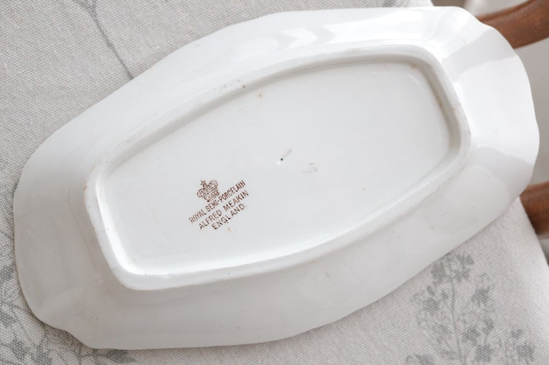 Vintage Alfred Meakin Royal Semi Porcelain Made in England Brown/pink ...