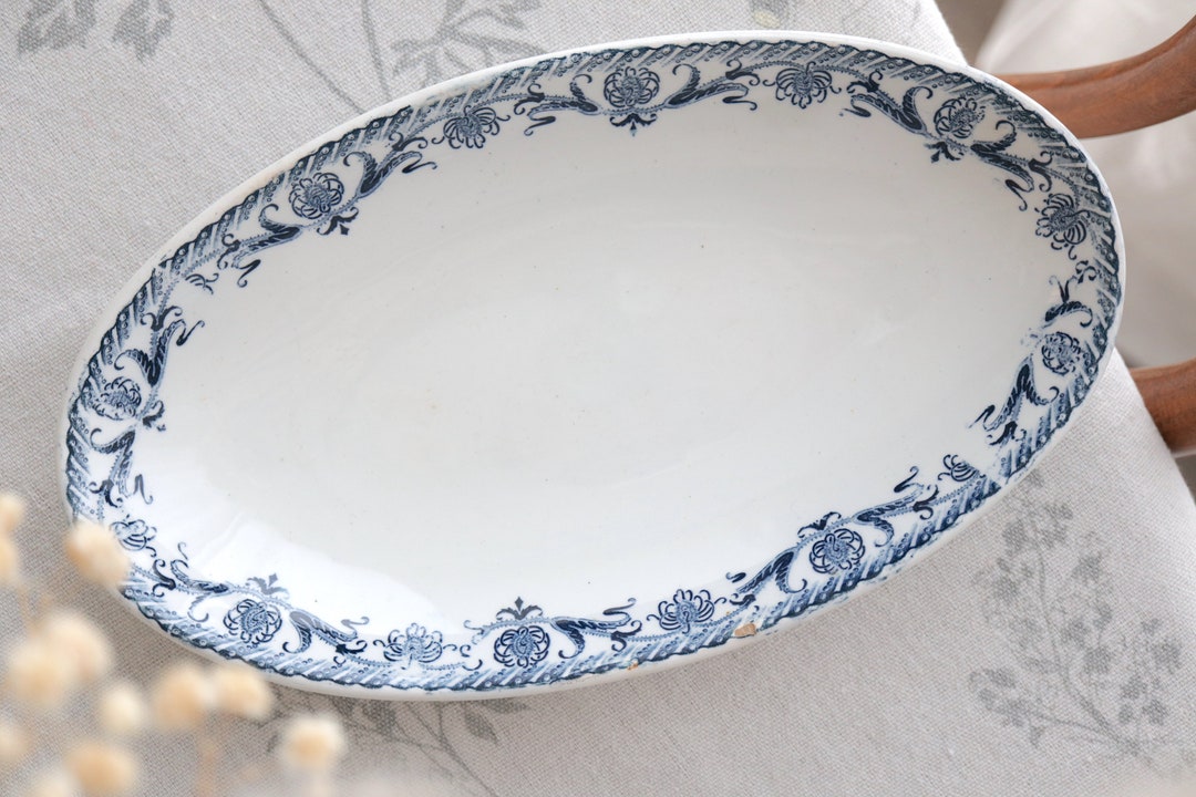 19th Century Antique France Orchies Nord "cardere" Small Oval Relish ...