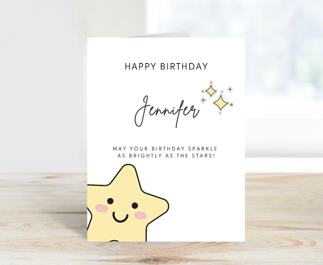 Personalized Happy Birthday Greeting Card, Your Birthday Sparkle as ...