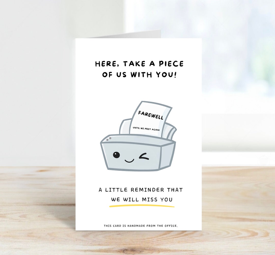 Fun Farewell Greeting Card, Leaving Coworker, Colleague Farewell Party, Office Going Away ...
