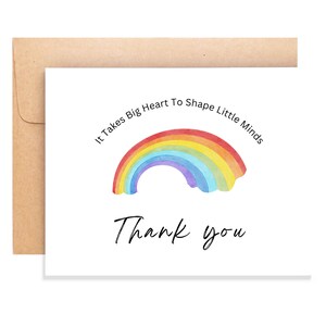 Thank You Greeting Card - Thank You Teacher Note Card, It Takes Big ...