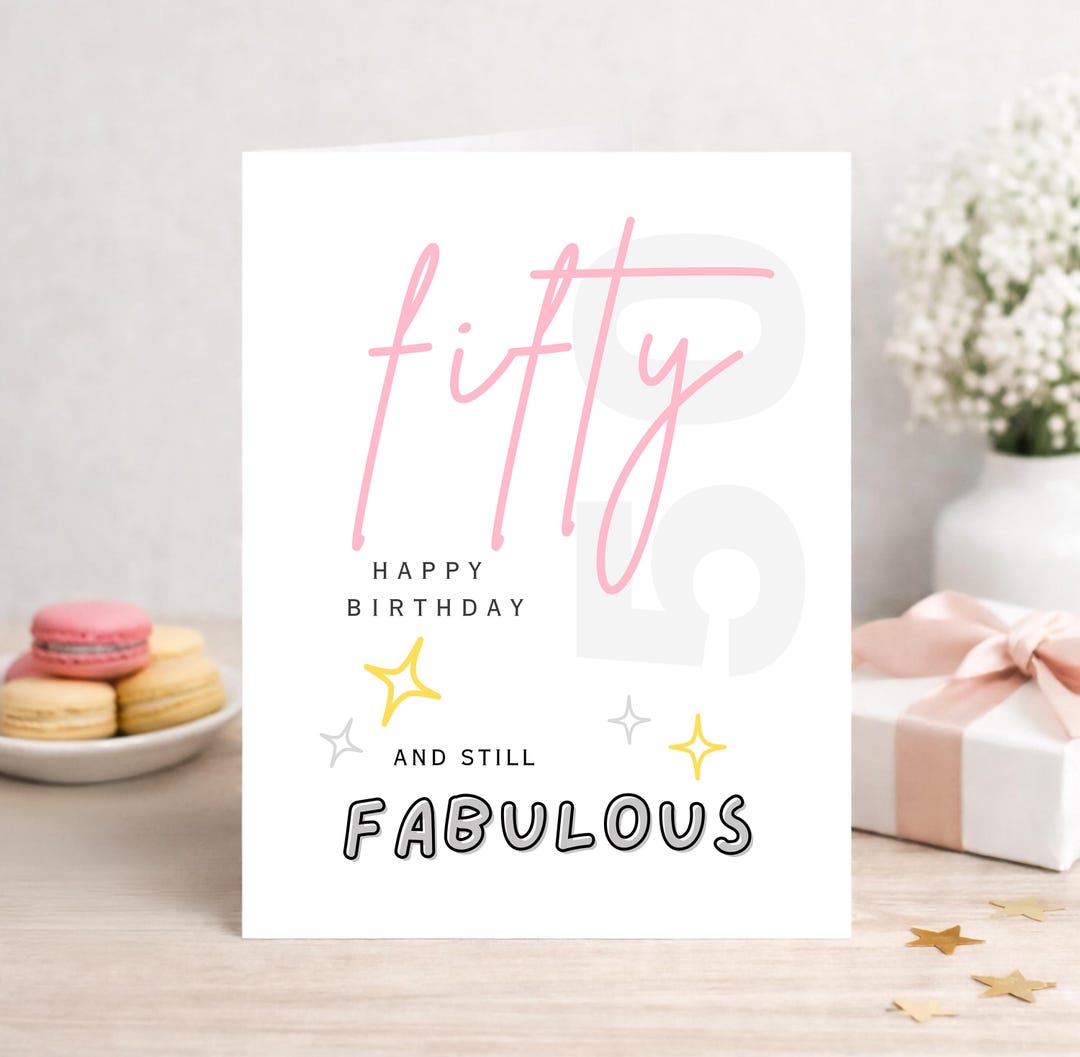50th Birthday Card, Still Fabulous at 50 - Etsy