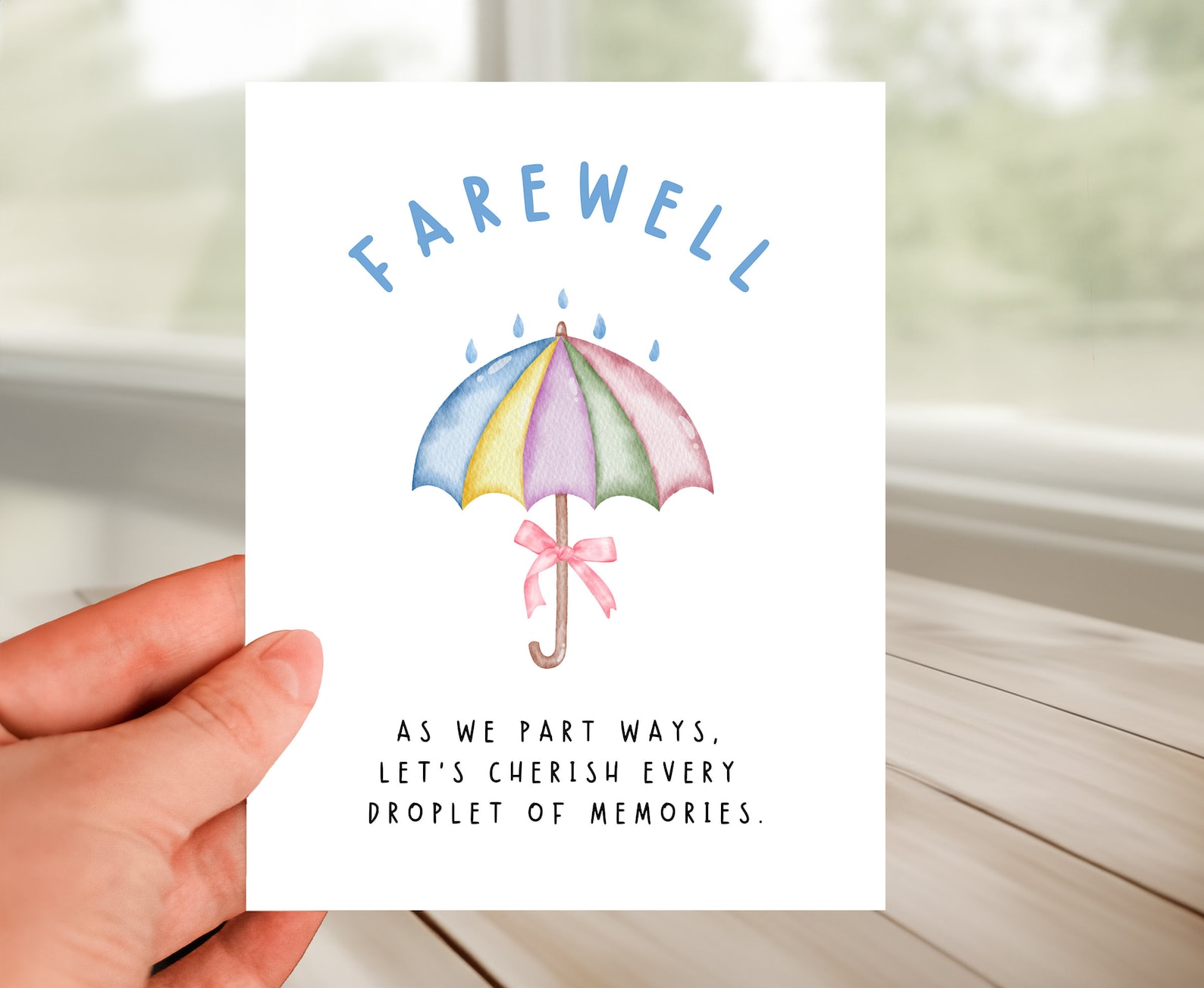 Farewell Greeting Card for Departing Friend, Coworker Farewell Party ...