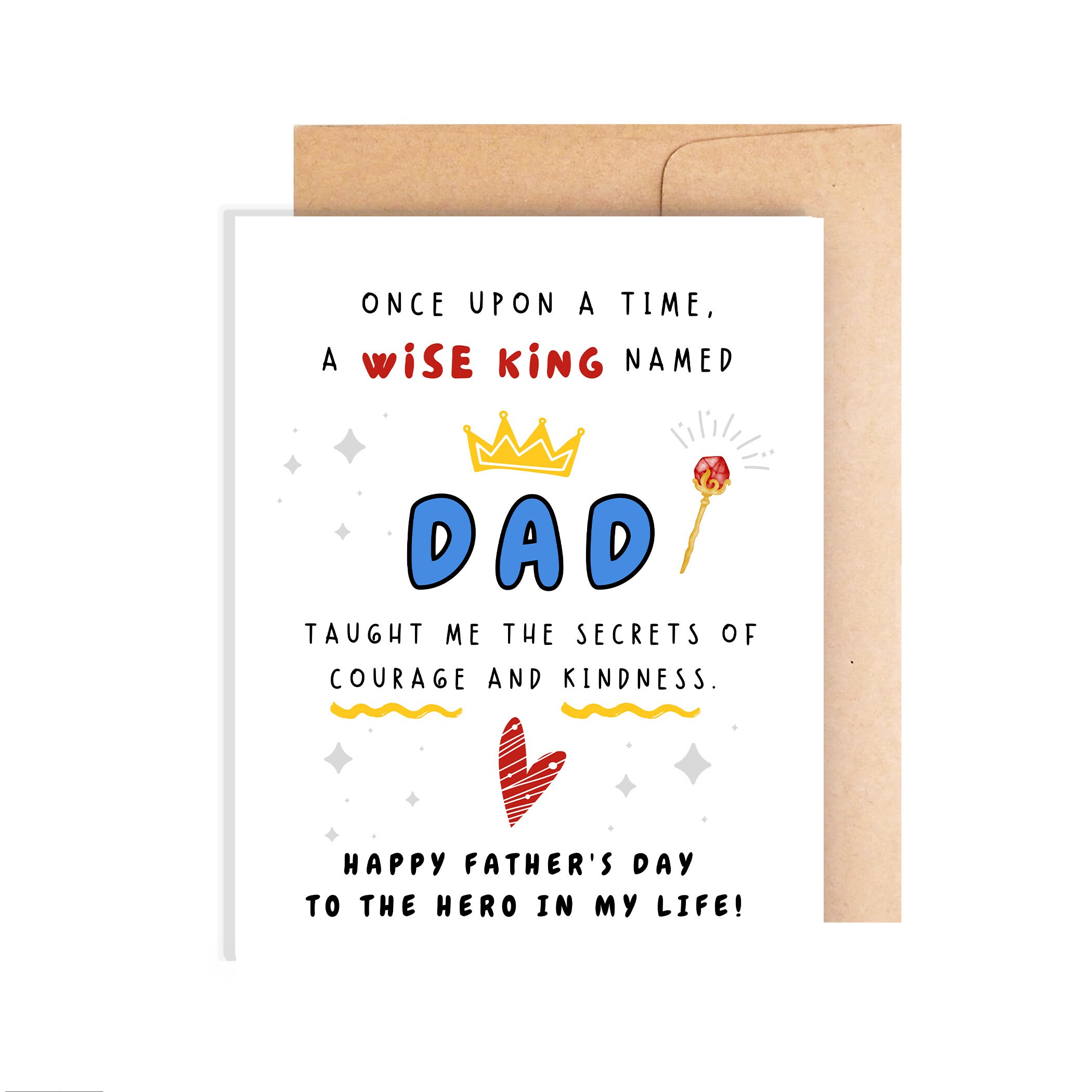Cute Happy Father's Card, Adorable Father's Day Card for Dad, Funny ...