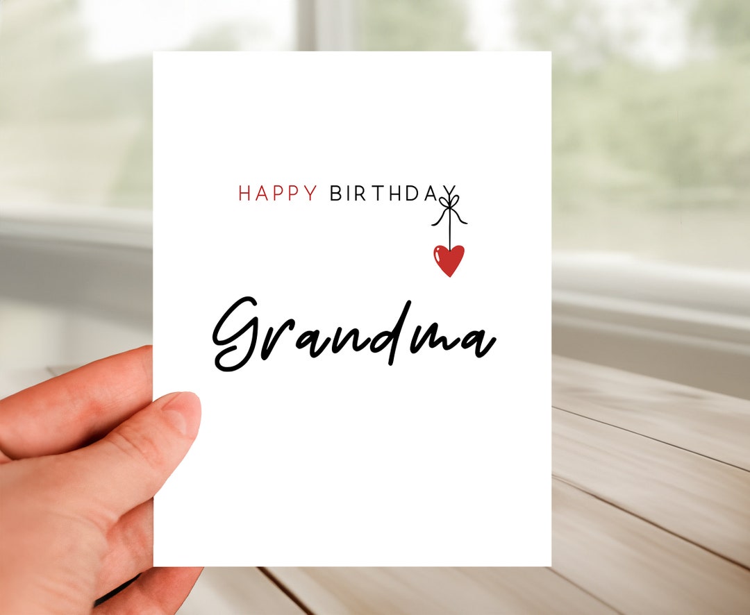 Sweet Birthday Card for Grandma, Grandma's Birthday, Cute Birthday Card ...