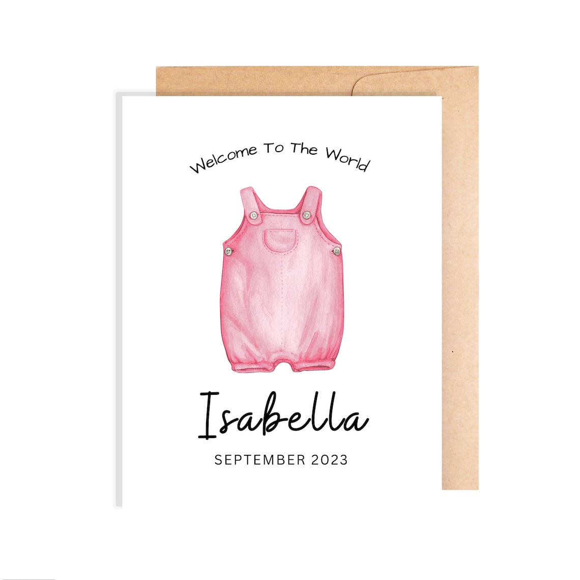 PERSONALIZABLE NEW BORN Baby Girl Birth Greeting Card - Etsy