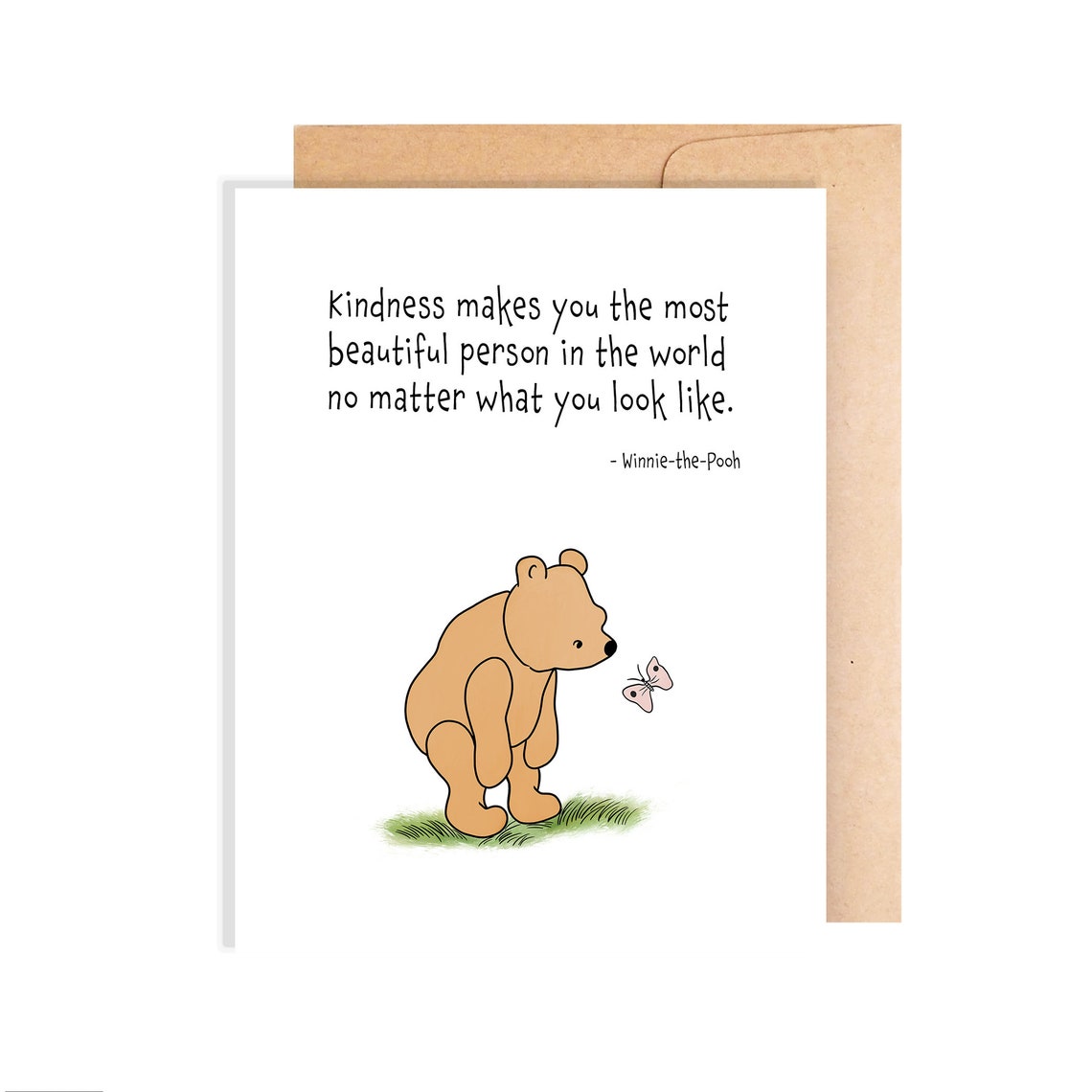 Classic Winnie the Pooh Inspiration Greeting Card Kindness - Etsy