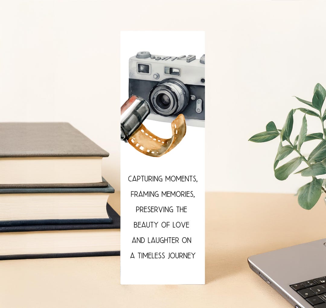 Camera Bookmark – Photographer's Gift, Student Bookworm, Stationery for ...
