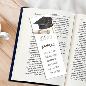 Personalized Graduation Bookmark for Graduation Gift, for Readers ...