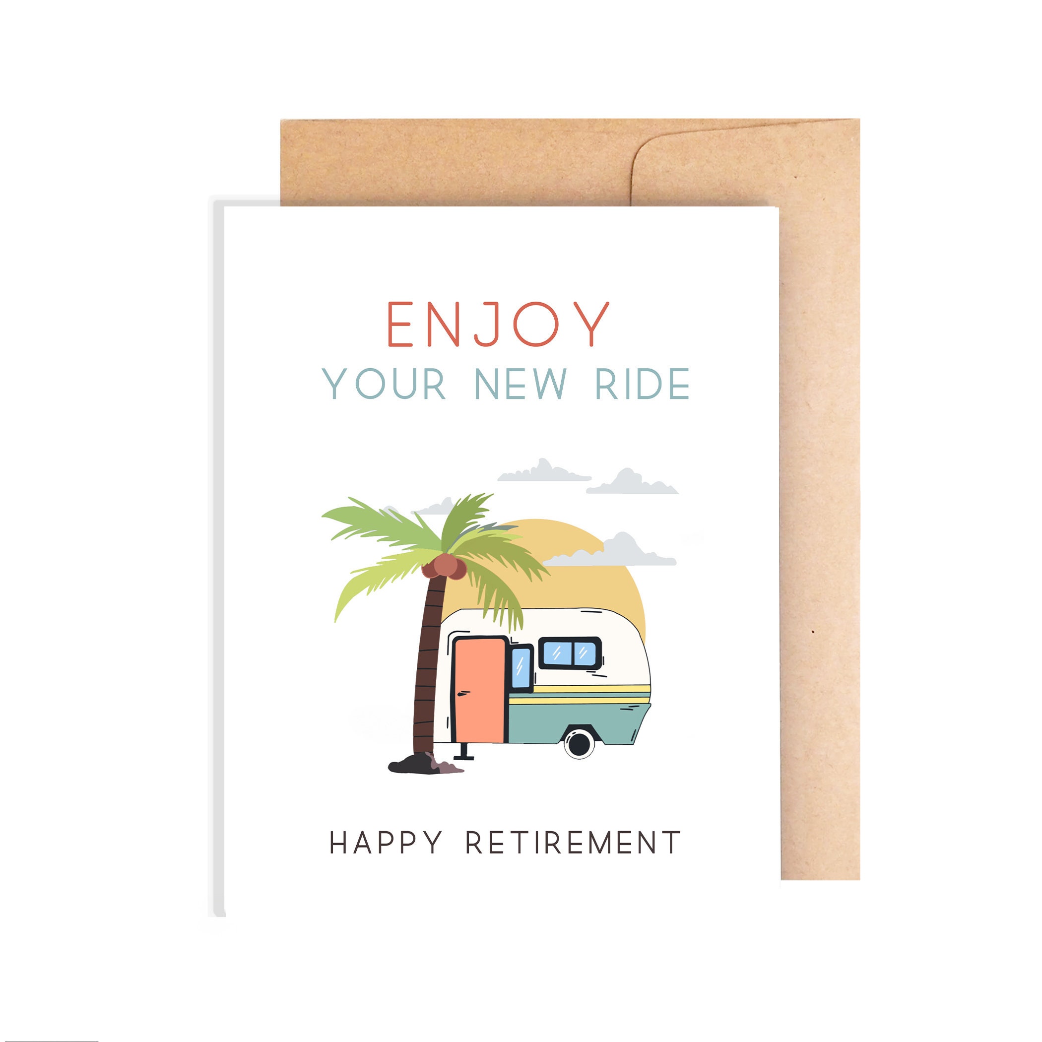 Congrats Retirement Card, Happy Camper - Etsy