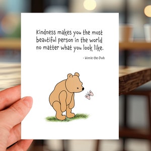Classic Winnie the Pooh Inspiration Greeting Card Kindness - Etsy