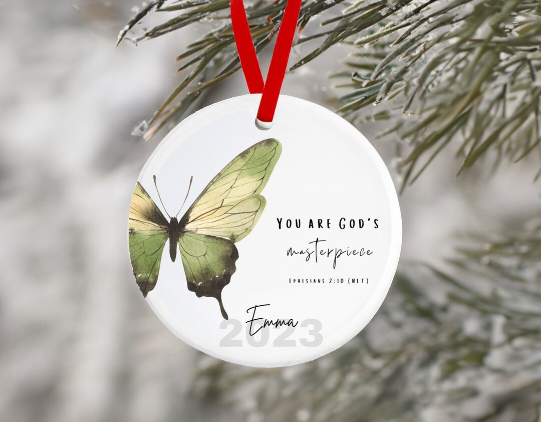 Personalized Biblical Verse Ornament Christmas Ornament - Etsy