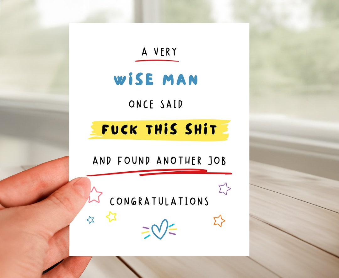 Fun New Job Card to Congrats Find A New Career, Job Promotion Card ...