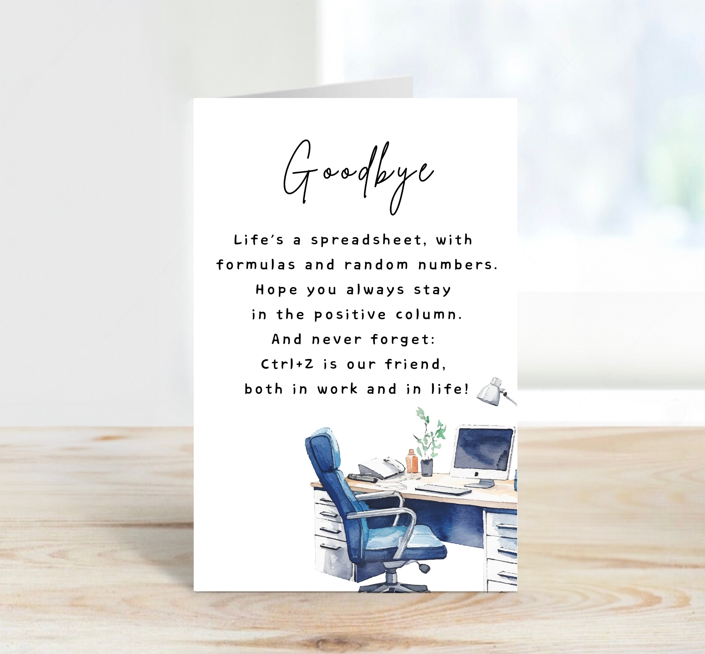 Coworker Farewell Greeting Card to Leaving Colleague, Office Goodbye ...