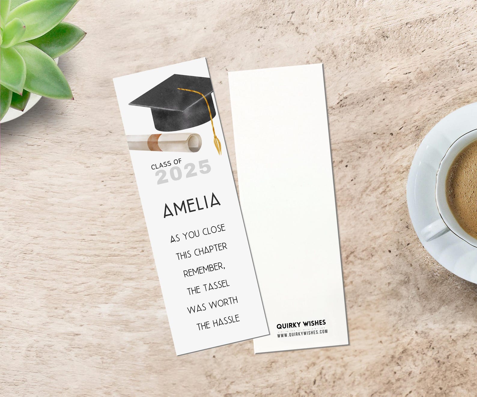Personalized Graduation Bookmark for Graduation Gift, for Readers ...