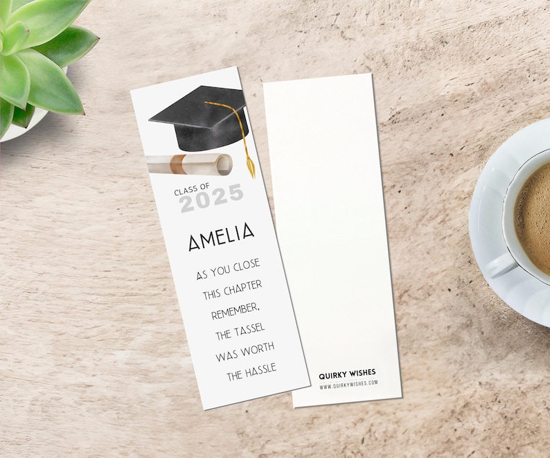 Personalized Graduation Bookmark for Graduation Gift, for Readers ...