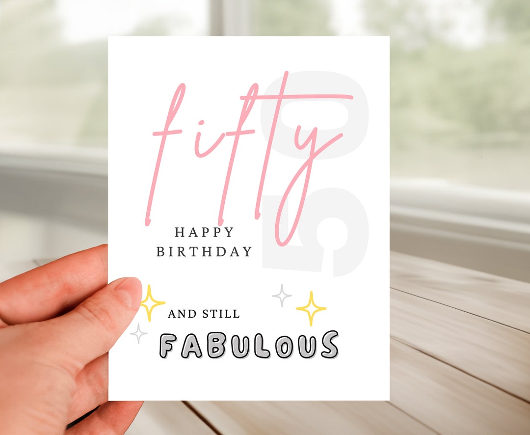50th Birthday Card, Still Fabulous at 50! Wife Birthday Card ...