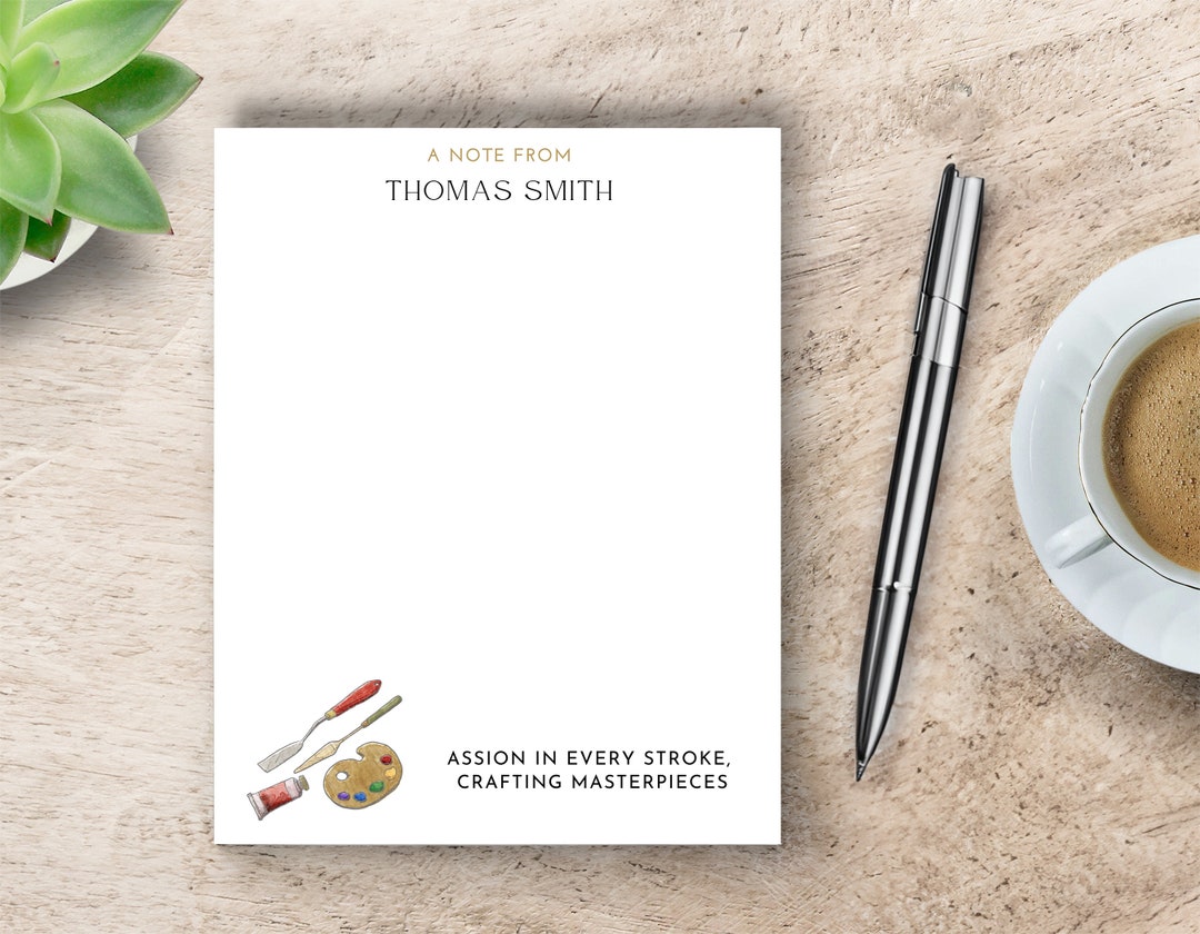 Personalized Artist Notepad, Custom Artist Notepad, Personalized ...