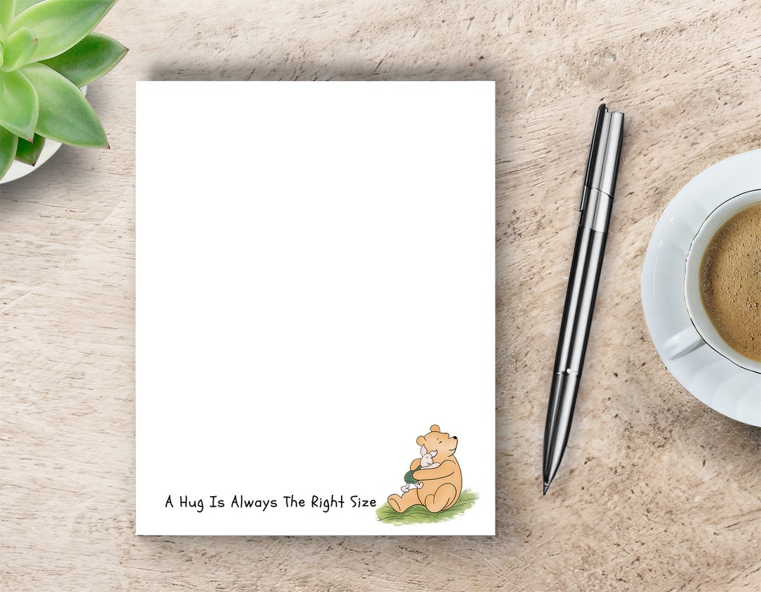 Notepad or Memo Pad, Birthday Gift, Classic Winnie the Pooh Quote, Cute ...