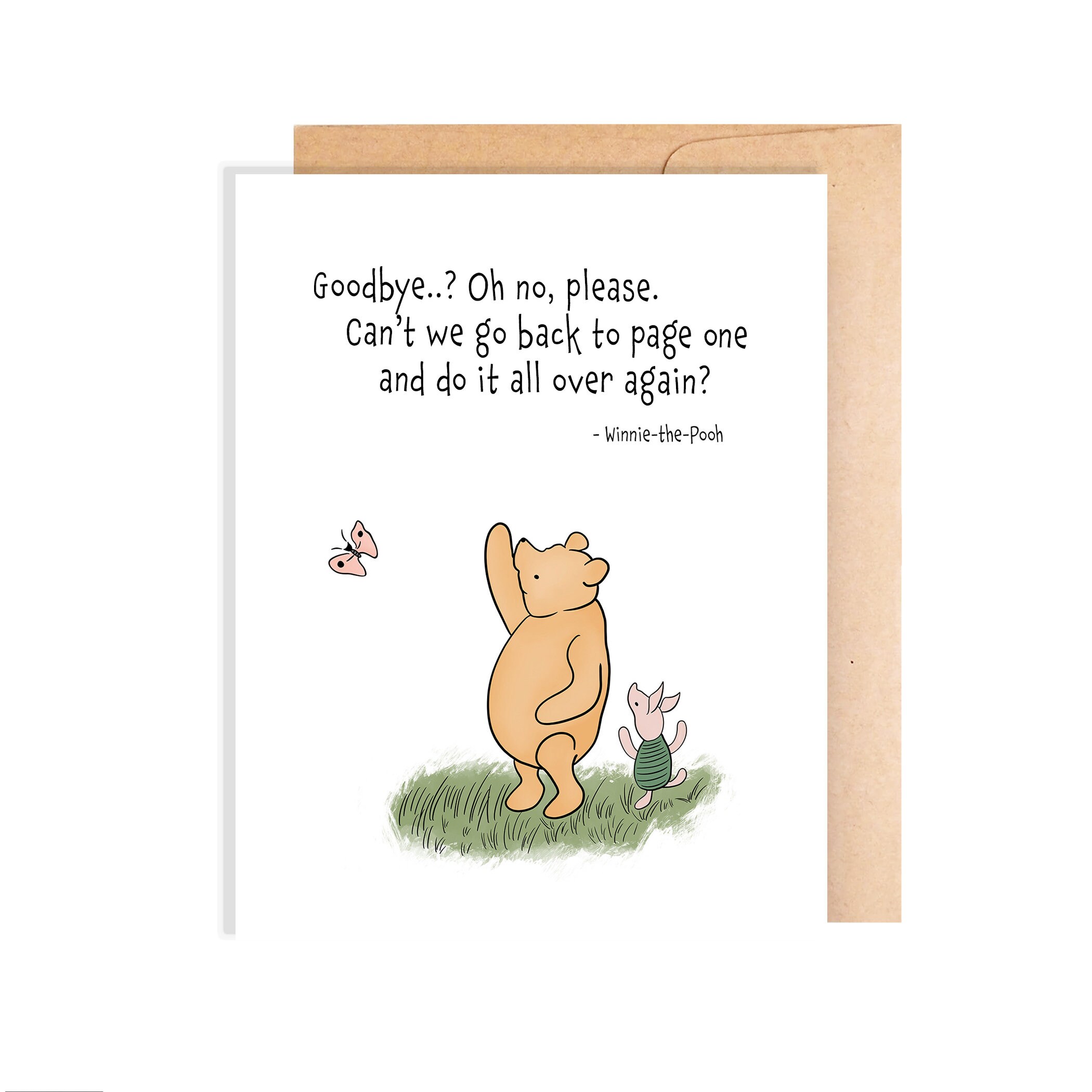 Friendship Greeting Card Classic Winnie the Pooh Quote, Sincere Card to ...