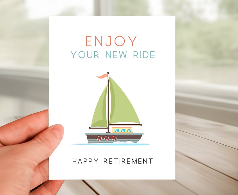 HAPPY RETIREMENT Card - Celebrate Retirement, Happy Sailing, Coworker ...