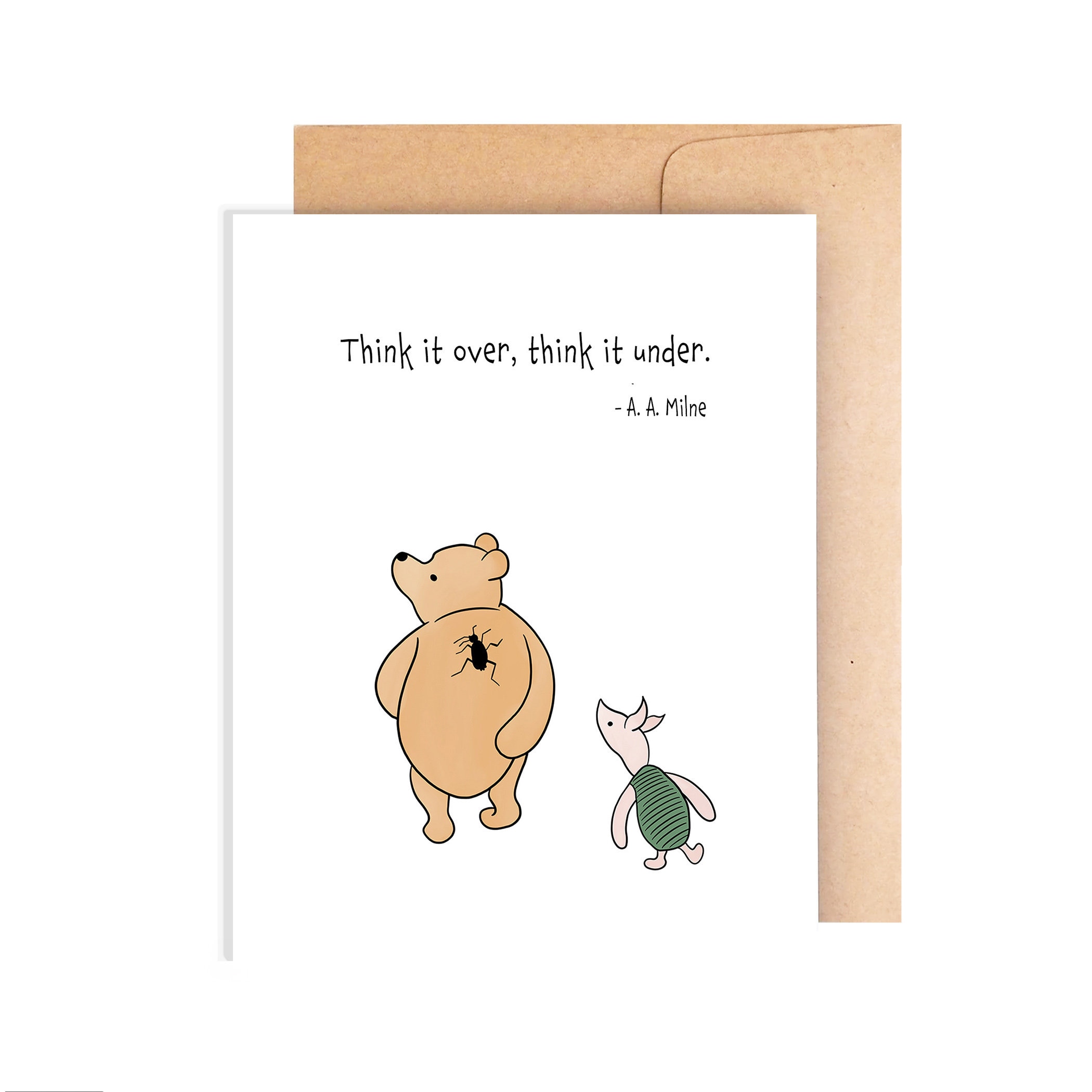 Classic Winnie the Pooh Inspirational Greeting Card Quote - Think It ...