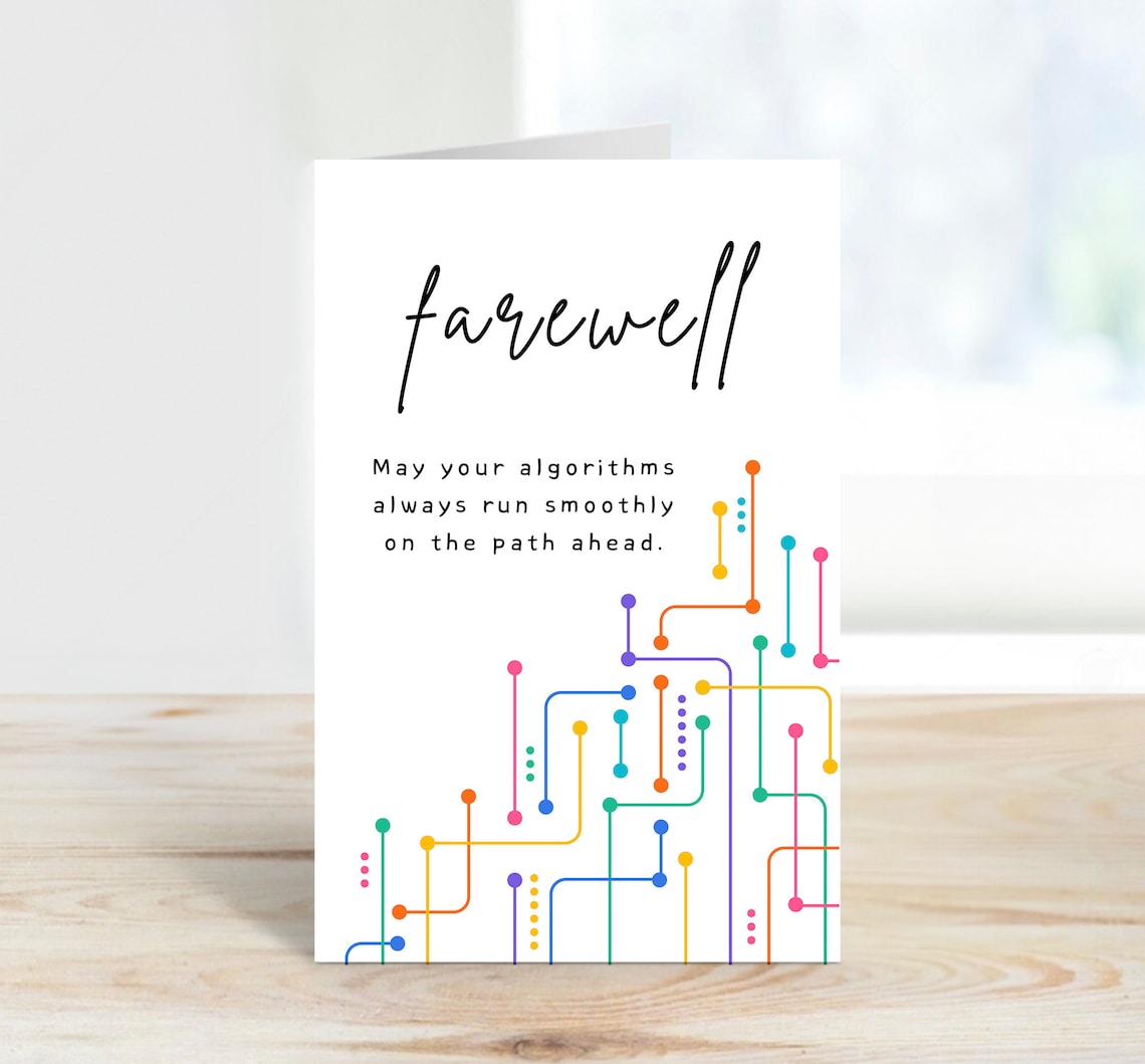 Funny Coworker Farewell Greeting Card to Programmer Colleague Leaving ...
