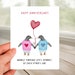 Cute Happy Anniversary Card, Penguin Love Couple, Sweet Wedding ...