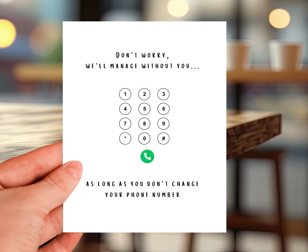 Funny Farewell Greeting Card A Fun Card for Leaving - Etsy