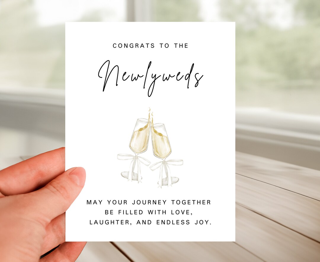 Newlyweds Greeting Card, Wedding Congratulations to the Bride and Groom ...