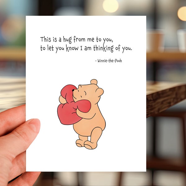 Winnie the Pooh Cards Thinking of You - Etsy