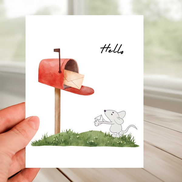 Hello Greeting Card - Etsy