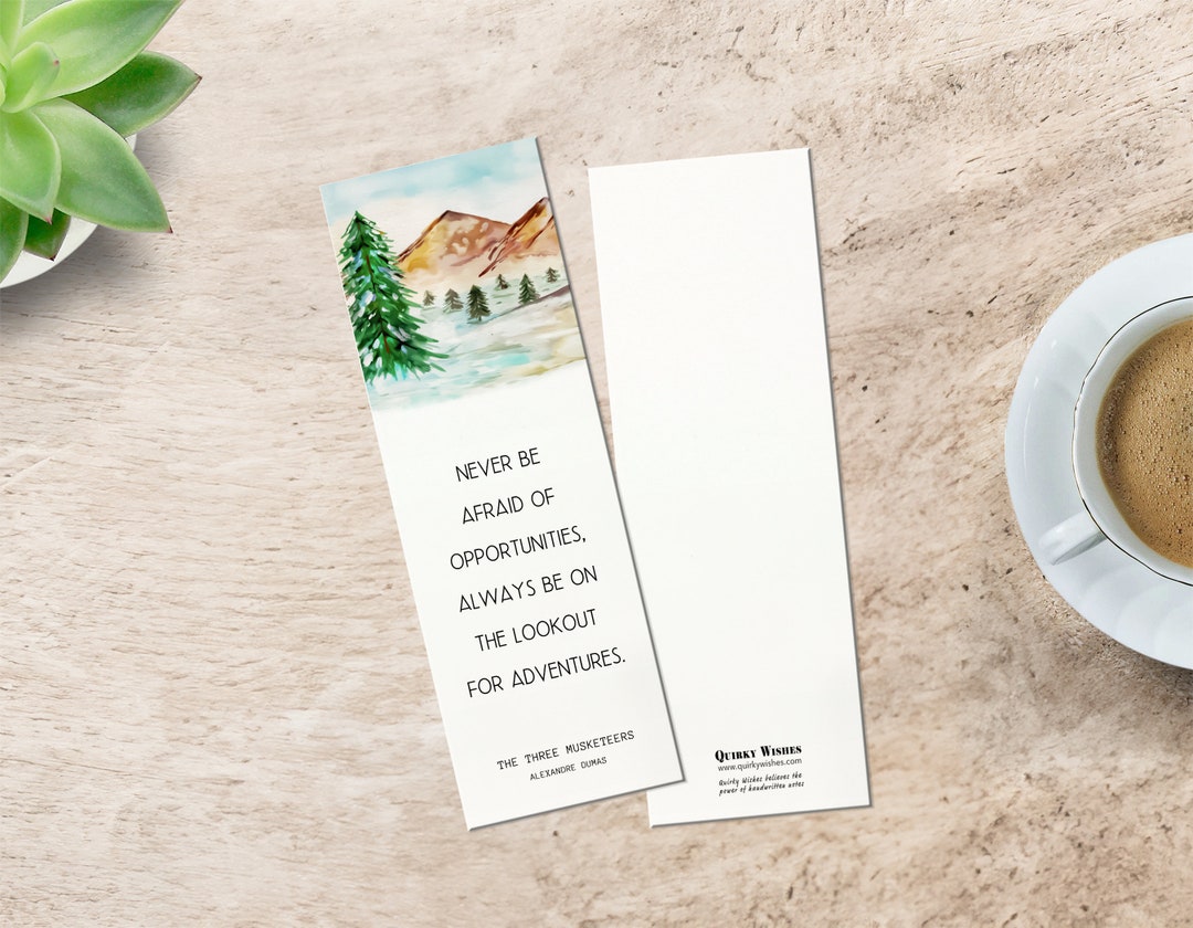 The Three Musketeers Classic Literature Bookmarks, Inspirational Quote ...