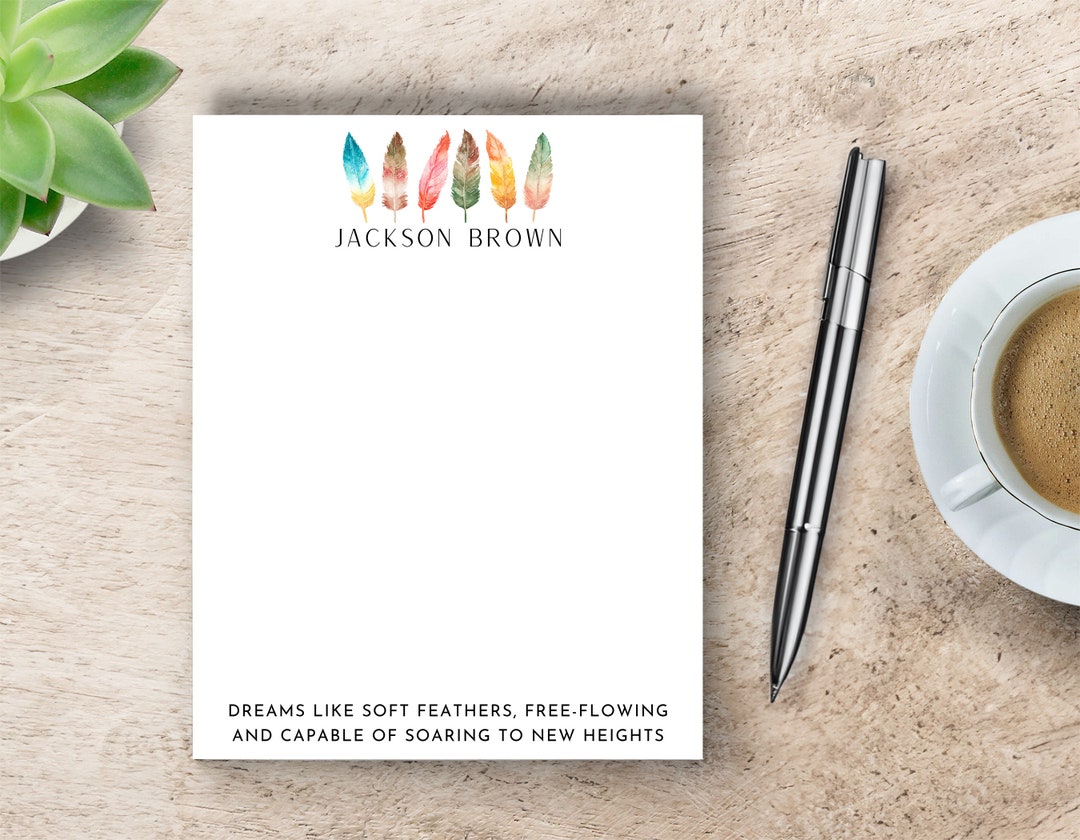 Personalized Inspirational Notepad, Custom Gift for Friends and Family ...