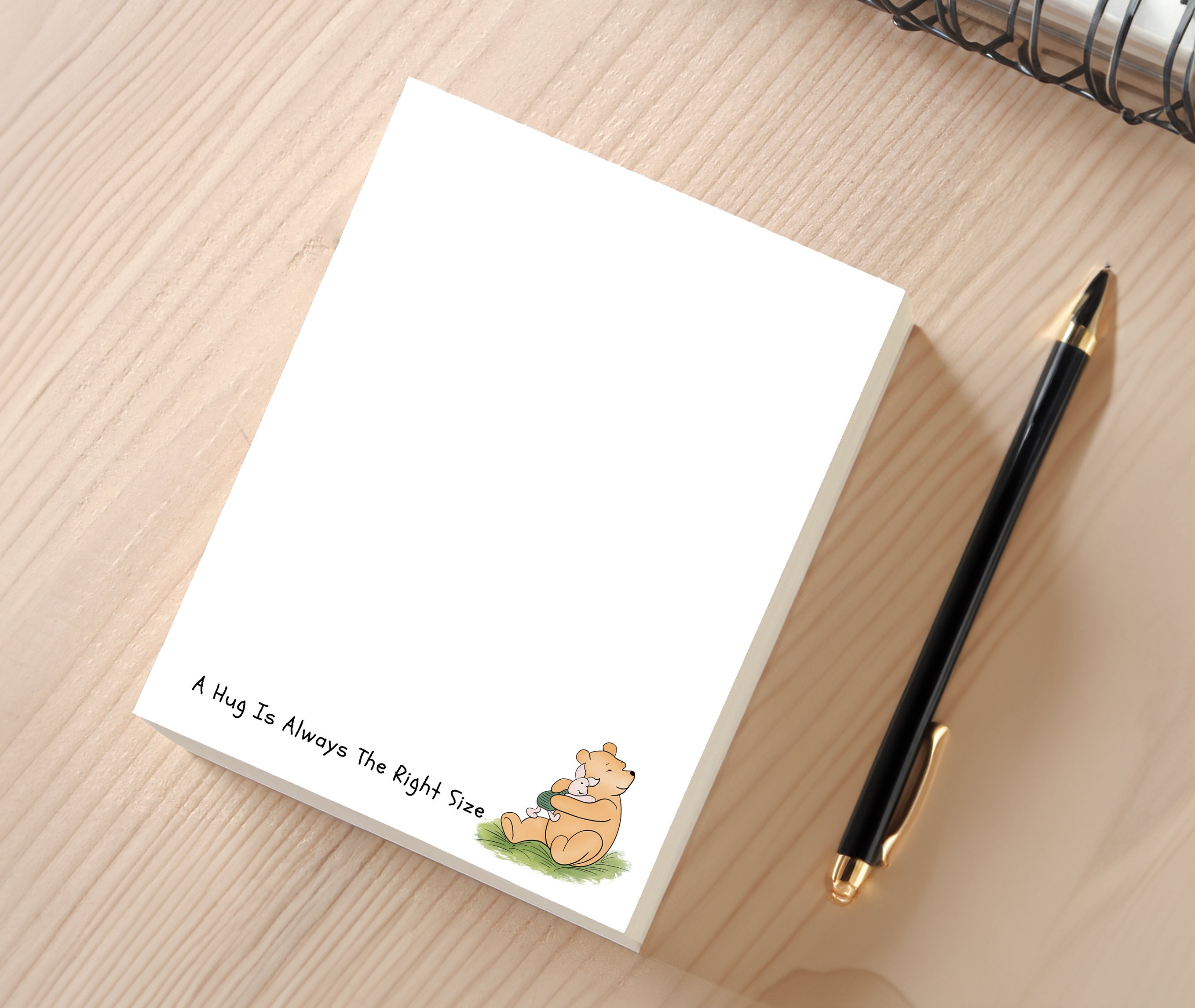 Notepad or Memo Pad, Birthday Gift, Classic Winnie the Pooh Quote, Cute ...