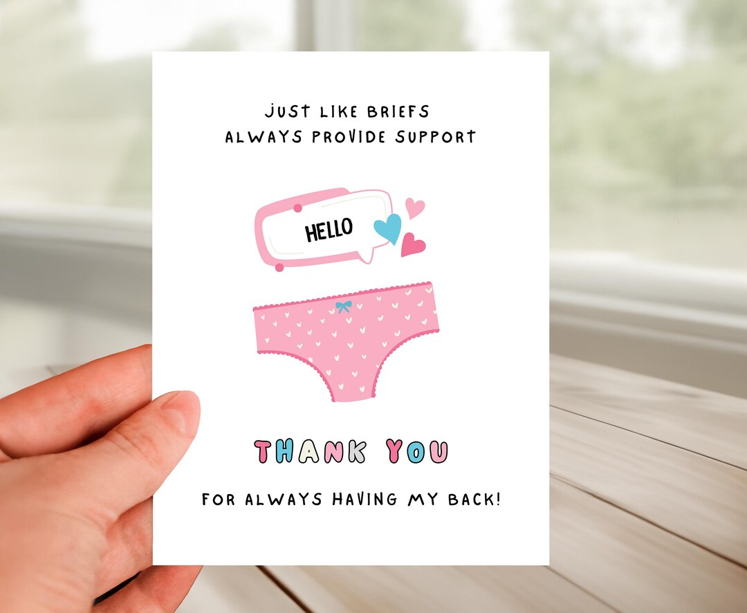 Playful Thank You Greeting Card, Friendship Card, Always Support ...