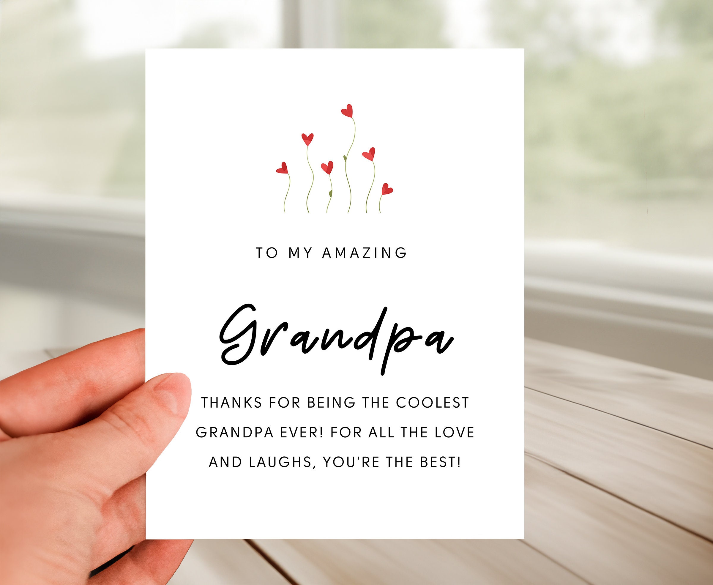 Happy Father's Day Card, Coolest Grandpa, Cute Grandpa Card, Best Papa ...