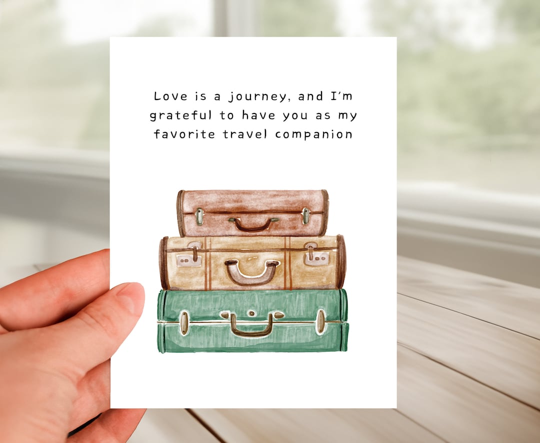 LOVE Travel Greeting Card, Romantic Card for Couples, Spouses ...