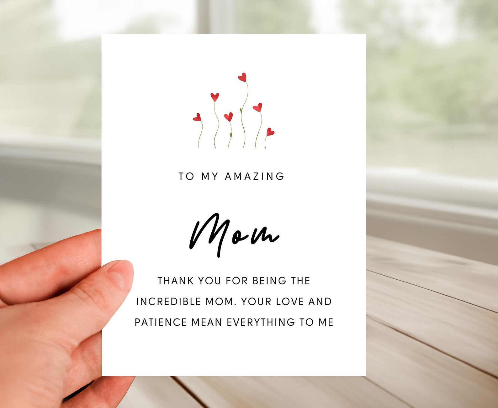 Mom Poem Card, Mother's Day Greeting Card, Birthday Card for Mom, Thank ...