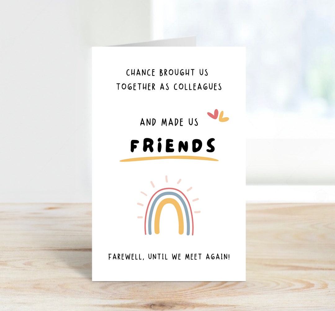 Farewell Greeting Card for Departing Coworker, Office Farewell Party ...